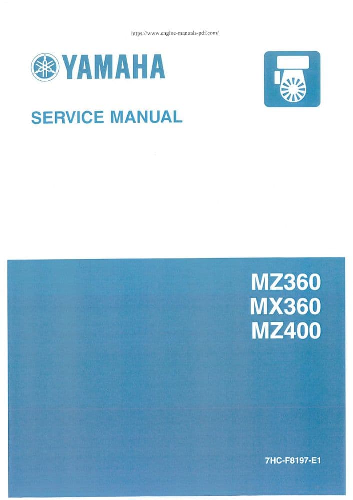Yamaha Engine MZ360 MX360 MZ400 Workshop Service Manual