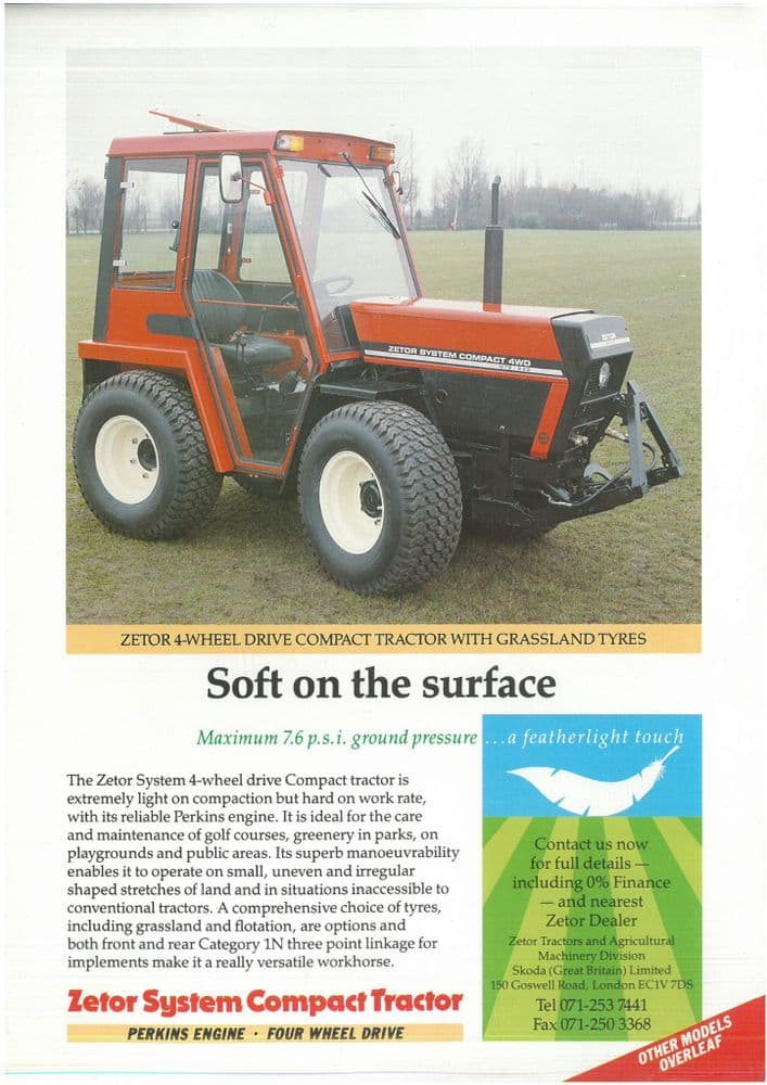Zetor System Compact Tractor - Brochure