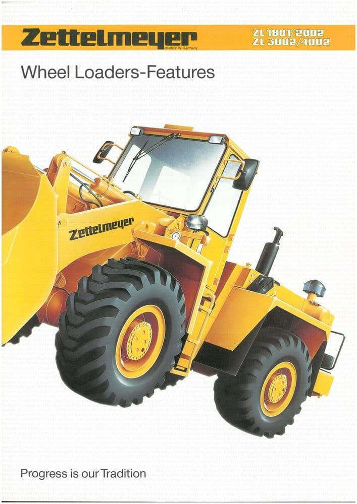 Zettelmeyer Wheel Loader ZL1801 ZL2002 ZL3002 ZL4002 Brochure
