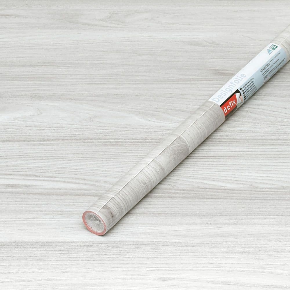 2m x 45cm Sangallo Light Grey Wood Sticky Vinyl Wrap 346-0667