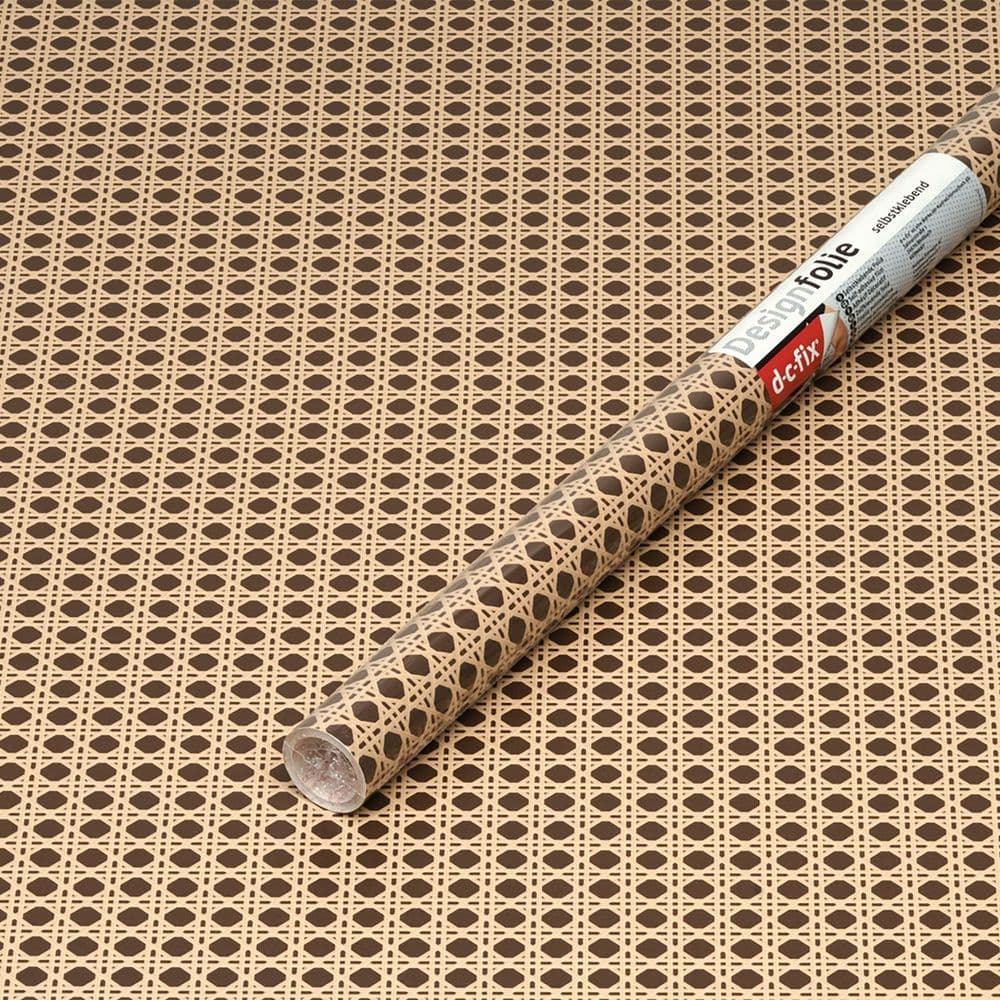 2m x 45cm Woven Cane Sticky Vinyl Wrap 346-0705