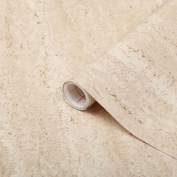 45cm x 2m Beige Stone Marble Sticky Back Vinyl 346-0099
