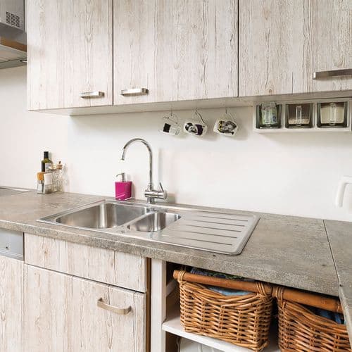 67cm Light Rustic Pine Wood Sticky Vinyl Wrap 200-8311 1m to 15m Long