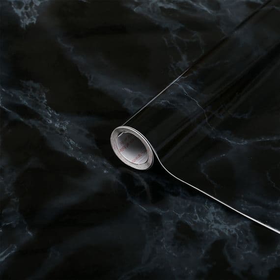 67cm x 2m Black Marble Sticky Back Vinyl 346-8027