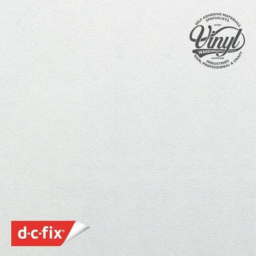 90cm White Leather Effect Sticky Fablon 200-5565 Cut to length from 1 ...