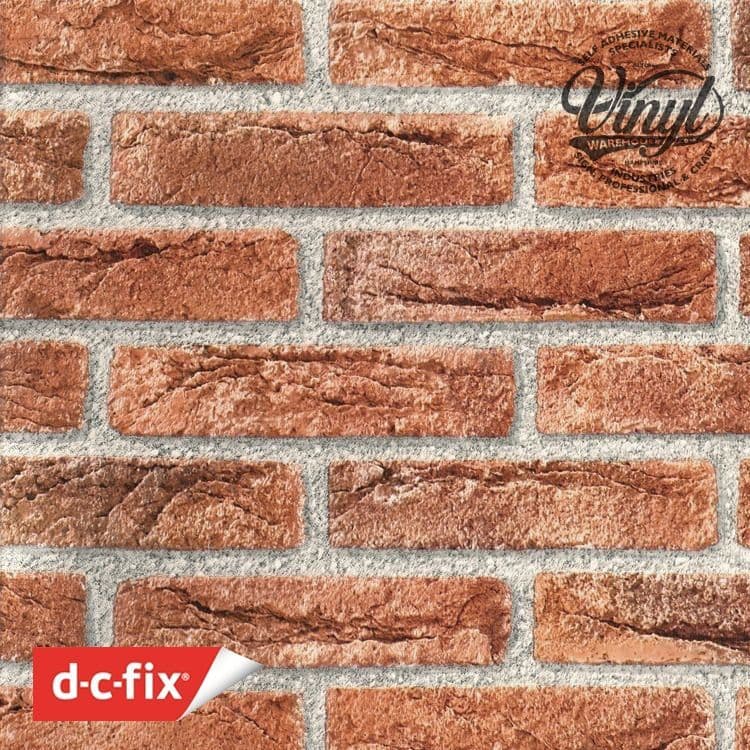 90cm Wide Roll of Red Brick Sticky Fablon 200-5590 Cut to size from 1 ...