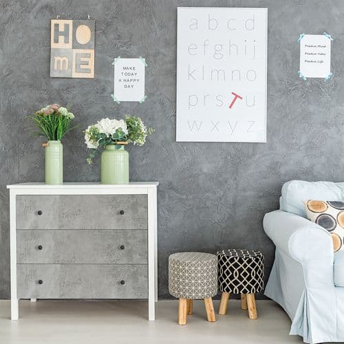 90cm x 2 1m Concrete Grey Stone Sticky Back Vinyl 346-5383