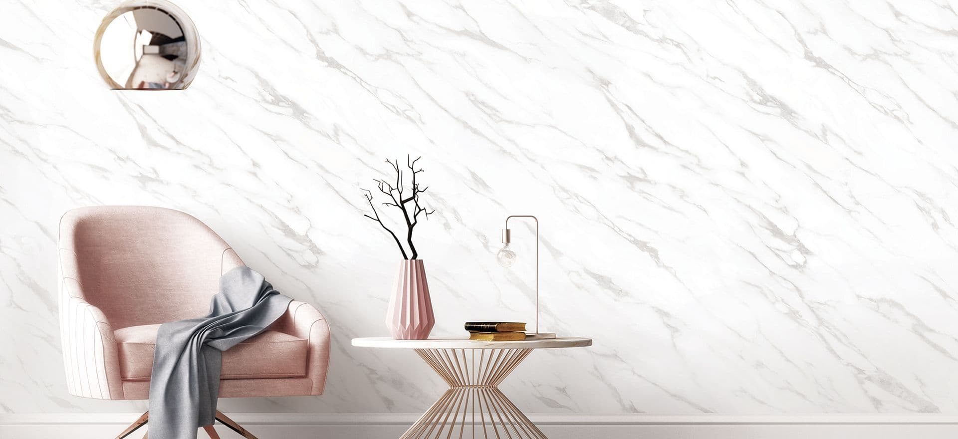 Cover Styl Extra Thick NE31 Matt White Marble Adhesive Vinyl Wrap