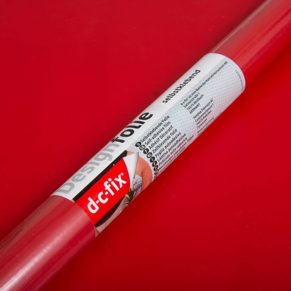 END OF LINE D-C-Fix 45cm Wide Matt Signal Red Sticky Back Vinyl 200 ...