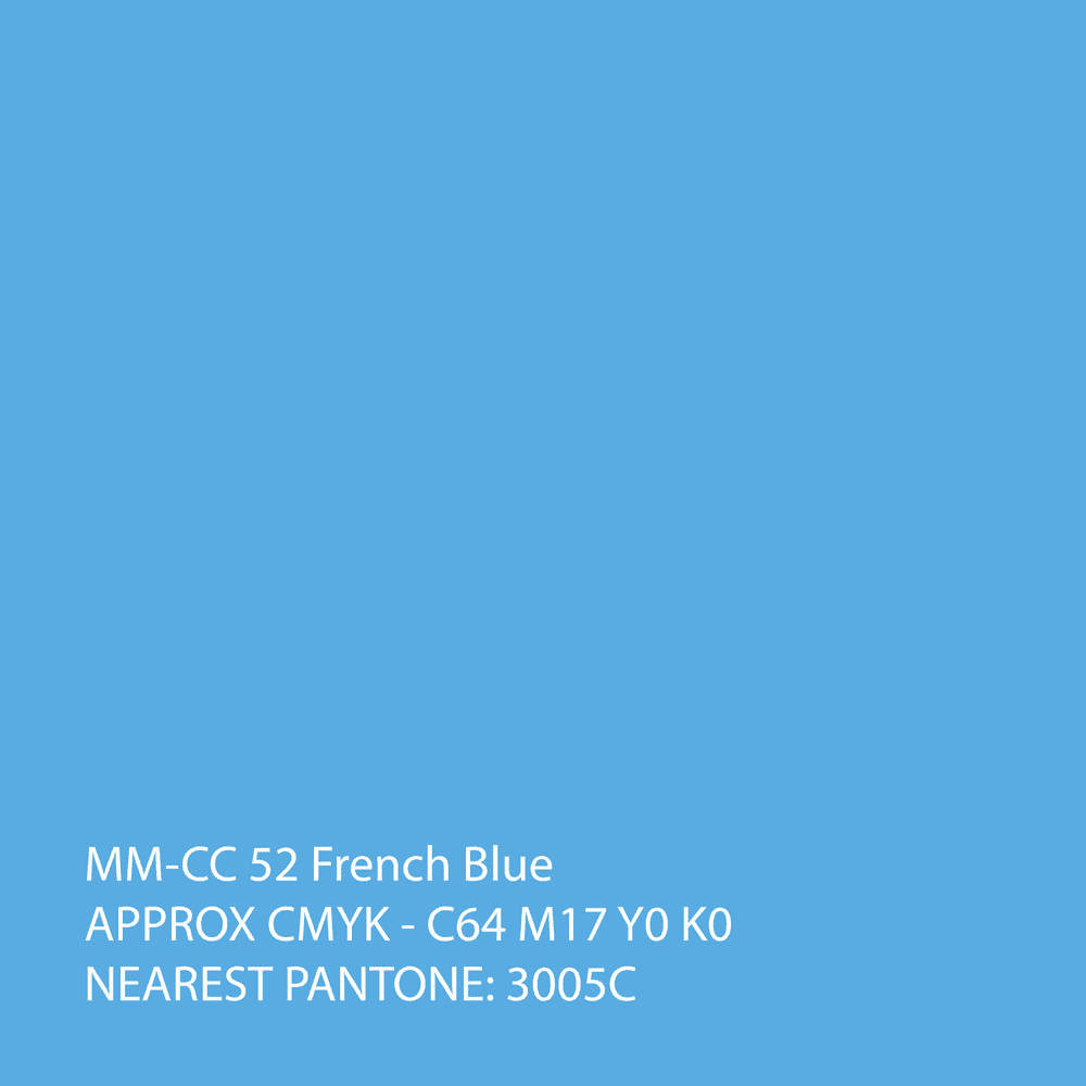 Extra wide French Blue Wrapping Film Vinyl with Air Release Adhesive - CC52