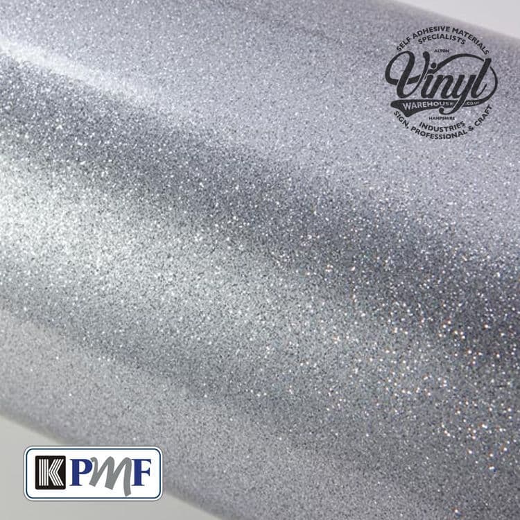 Silver Heavy Glitter Metal Flake Vinyl - Professional Cast Vehicle Wrap ...