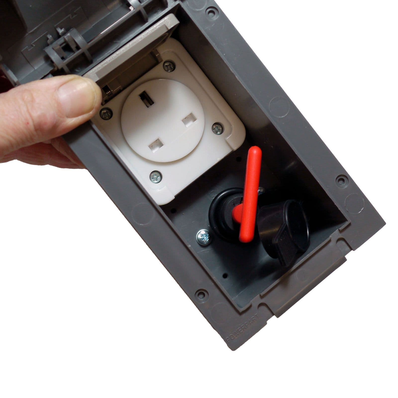 Plug Socket Cut off Inlet Flush Fitted