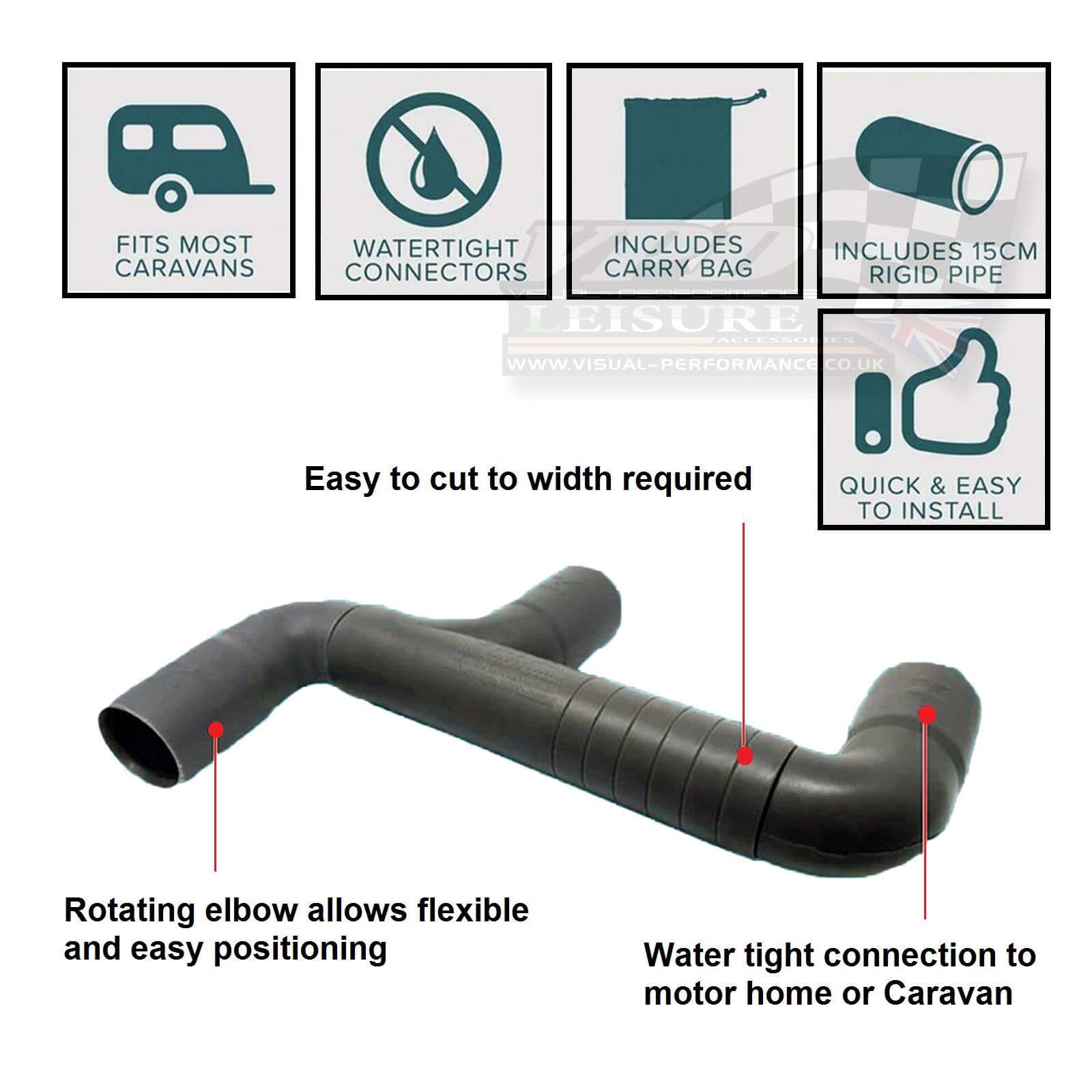 Waste Pipe Adapter with carry bag