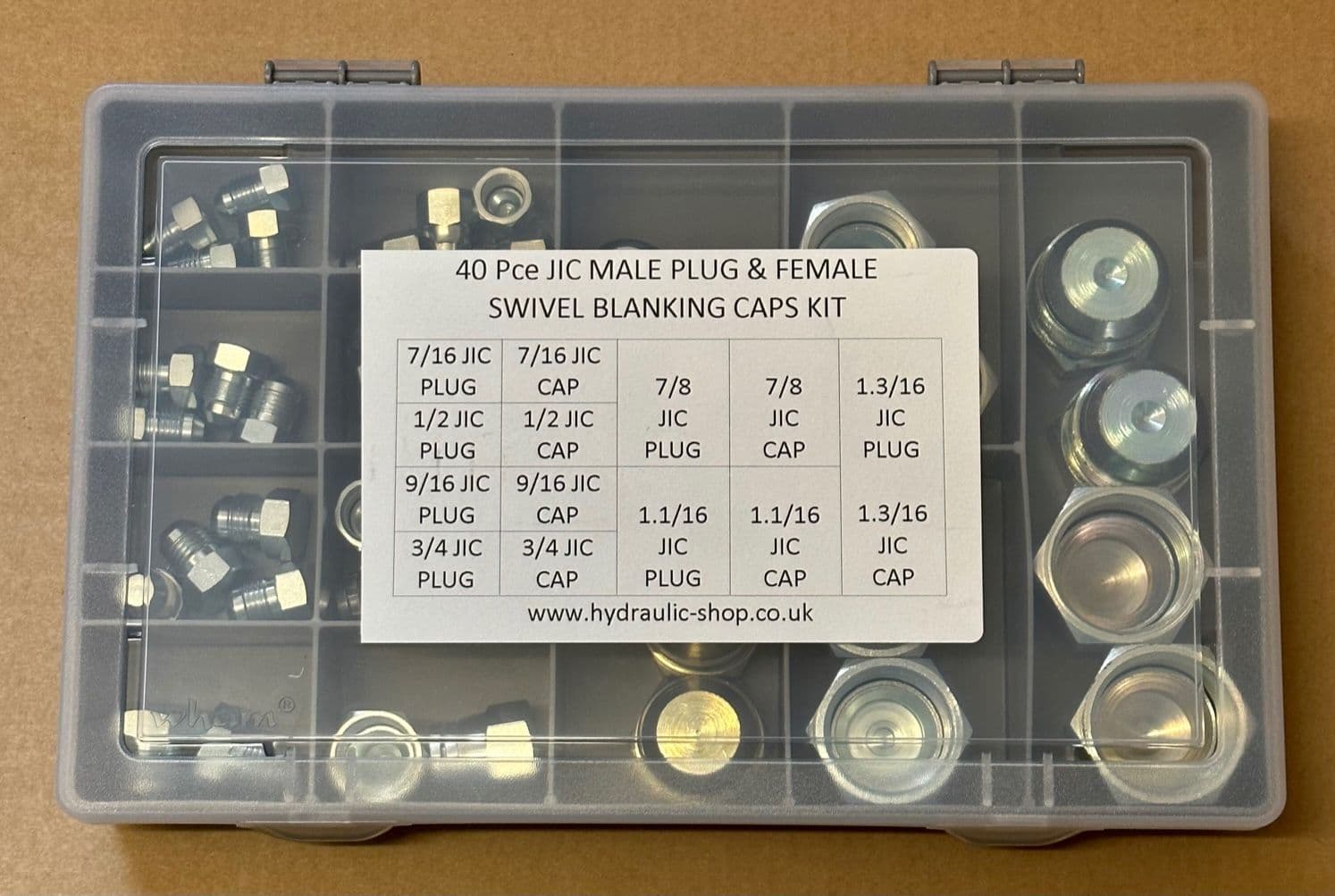 40 Pce ORFS MALE PLUG & FEMALE CAP BLANKING KIT