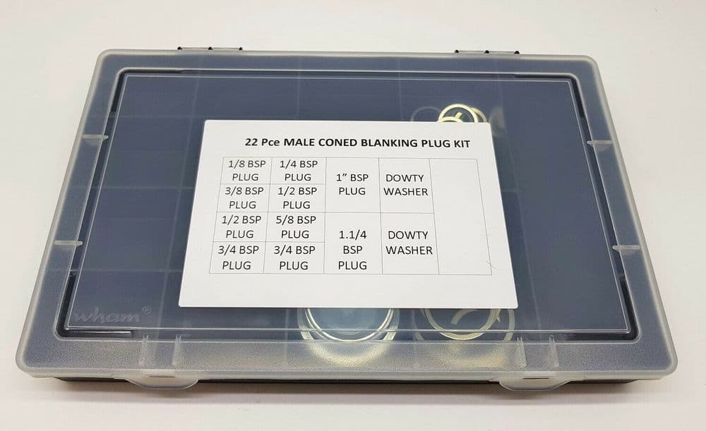 BSP Hydraulic Blanking Plug Kit 22 Pce