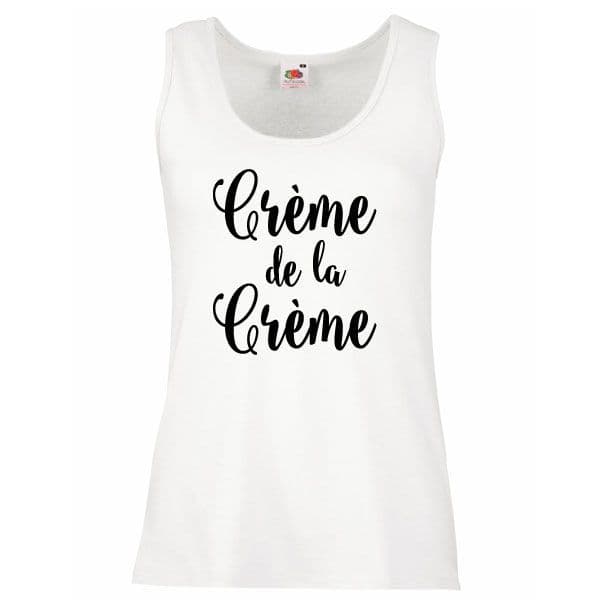 Creme de la Creme Slogan Vest Top