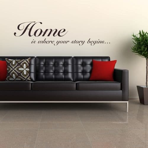 Home is where your Story Begins Wall sticker / decals