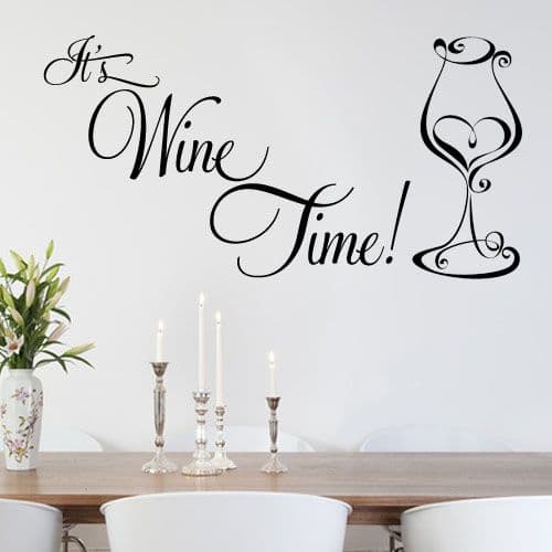 It s Wine Time Wall sticker / decals