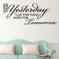 Learn from Yesterday art Wall sticker / decals