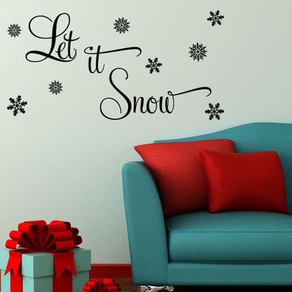 Let it Snow Christmas Wall sticker / decals
