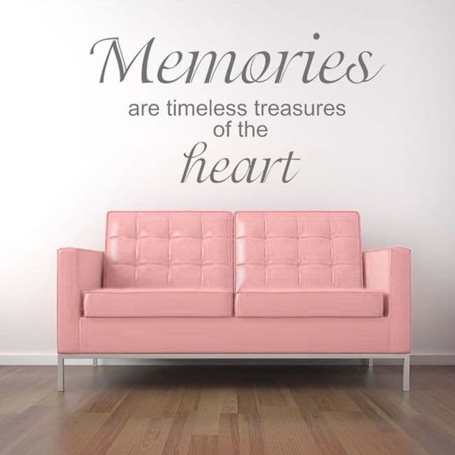 Memories are Timeless Treasures of the Heart Wall sticker / decals