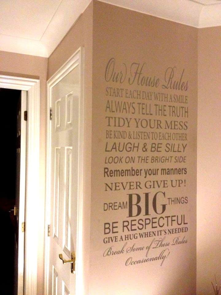 Our Family House Rules Wall Sticker Wall sticker / decals