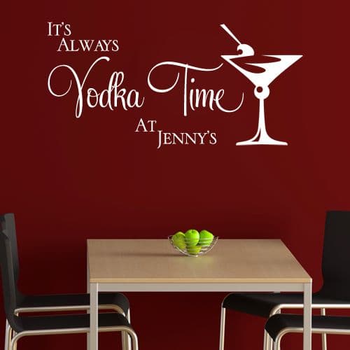 Personalised Vodka Time Wall sticker / decals 1