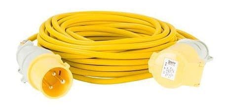 110volt 32amp 14 metre 2 5mm cable extension lead yellow