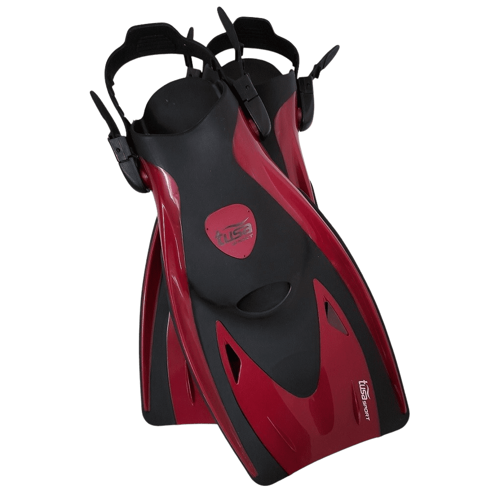 Tusa UF-21 Adjustable Snorkeling Fins Metallic Red
