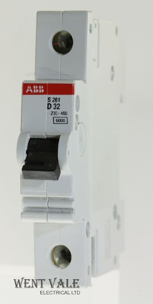 ABB - S261-1D32 - 32a Type D Single Pole MCB Used