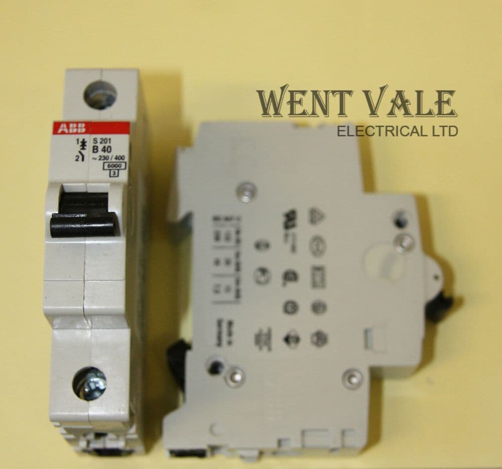 ABB System Pro M 200 Series - S201 - 40a Type B Single Pole MCB New