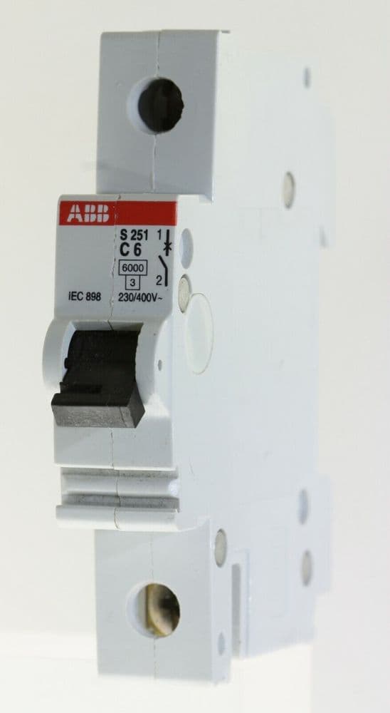 ABB System Pro M - S251 C106 - 6a Type C Single Pole MCB Used