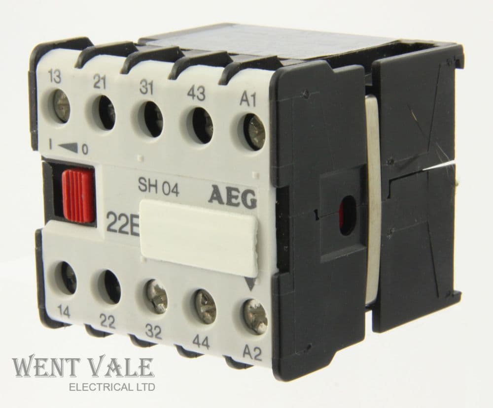 AEG SH04 22E - 910-302-191-00 - 16a 4 Pole Mini Control Relay 24dc Coil Unused