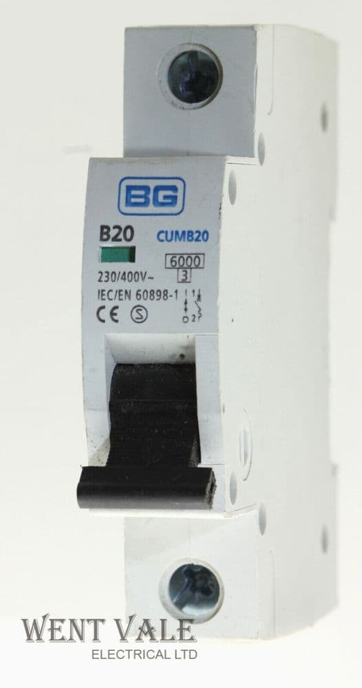 BG British General - CUMB20 - 20a Type B Single Pole MCB Unused