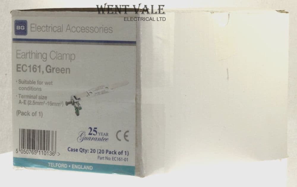 BG EC161-01 Green Adjustable Earth Bonding Clamps for Wet Conditions ...