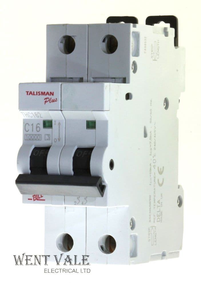 Bill Talisman Plus - THC162 - 16a Type C Double Pole MCB Used