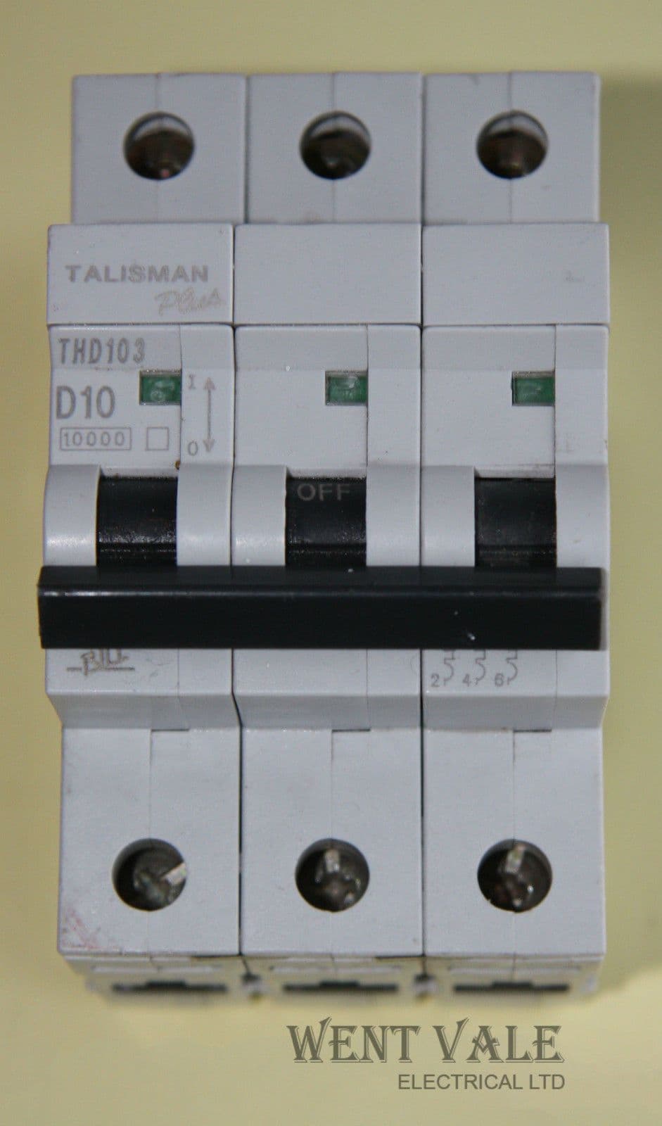 Bill Talisman Plus THD103 - 10a Type D Triple Pole MCB Used