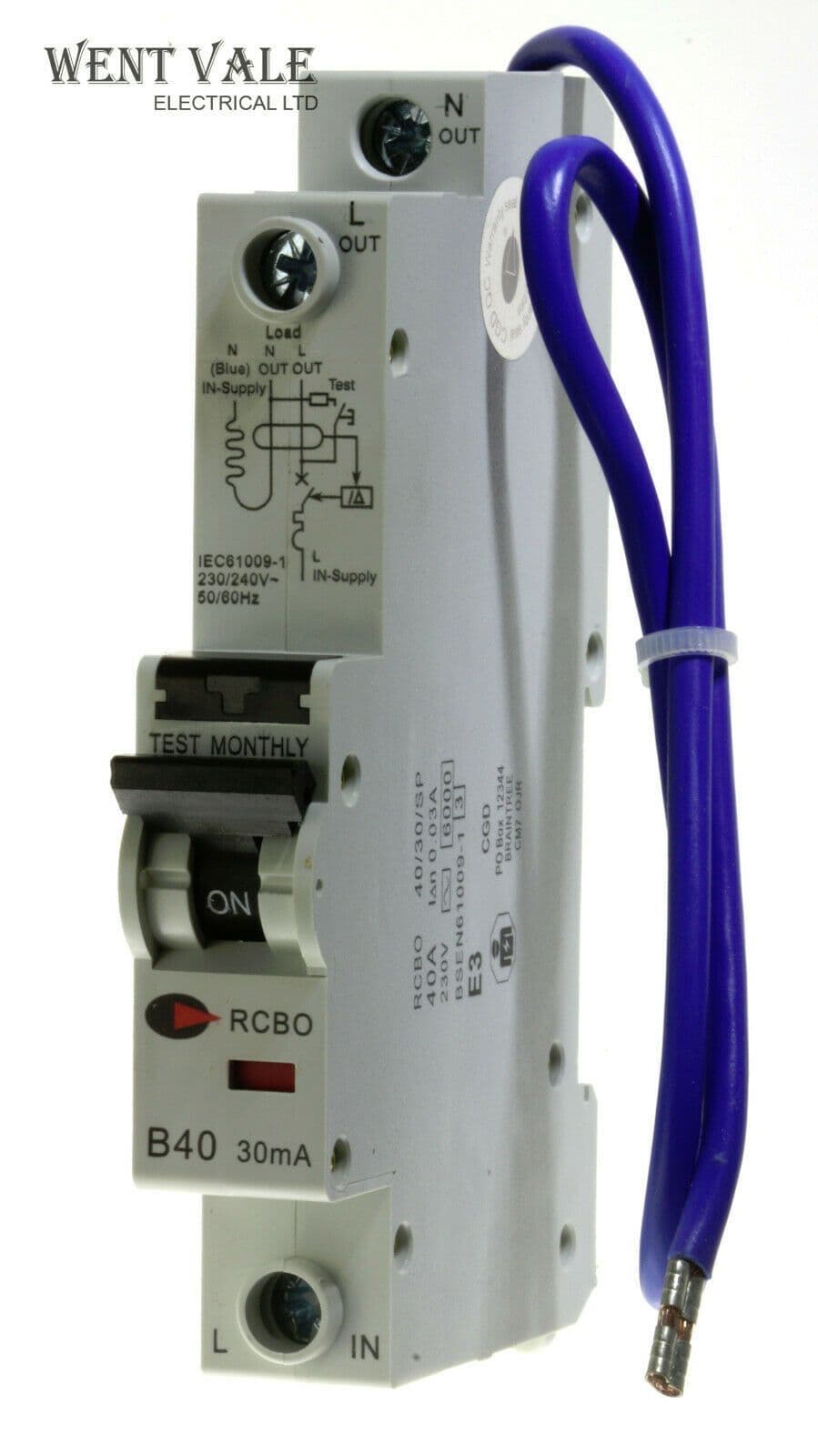 Rcbo Eaton ERBXH 16/1N/C/003 A RCBO 16A 1P+N 6kA C Curve 30mA