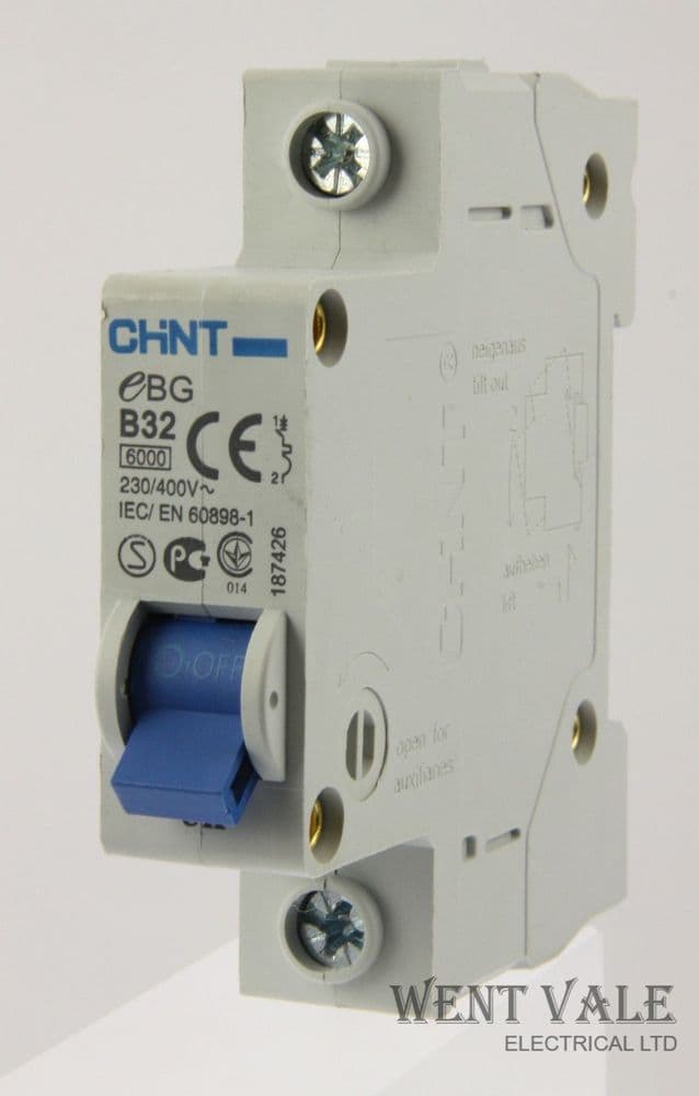 Chint EBG-B32-187426 - 32a Type B Single Pole MCB Unused