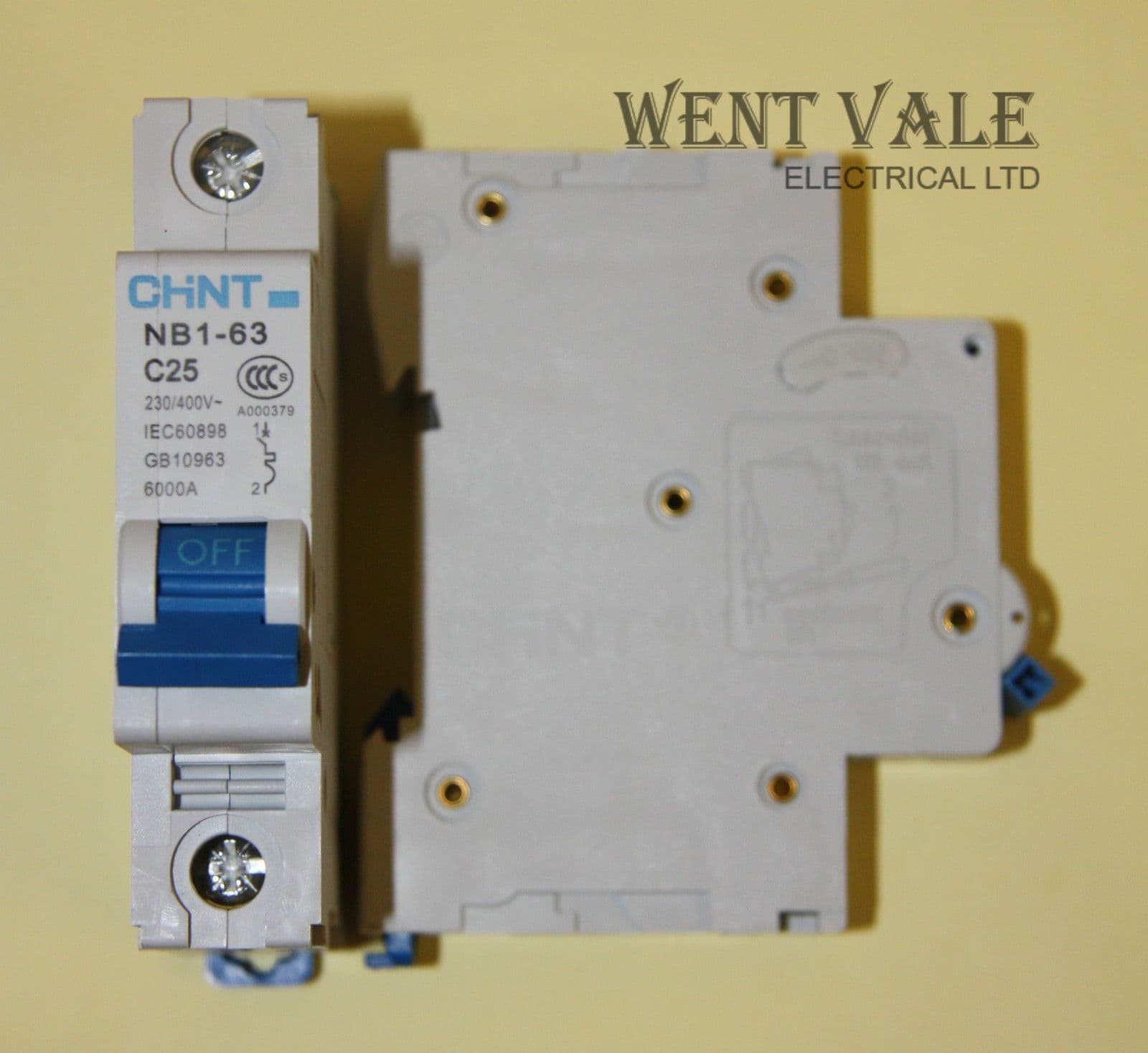 Chint NB1-63-C25 - 25a Type C Single Pole MCB Un-used