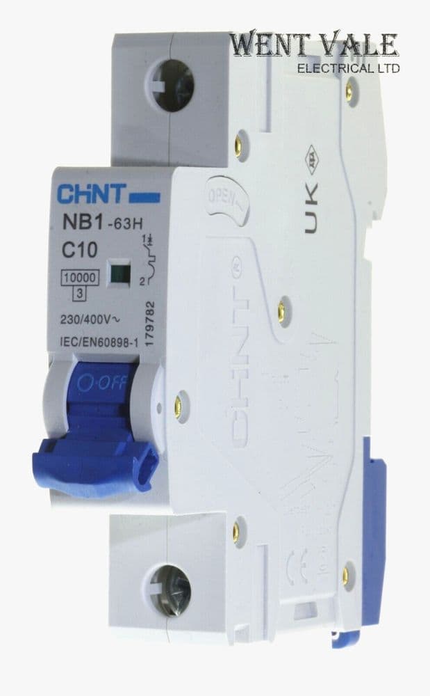 Chint NB1-63H-C10 - 179782 - 10a Type C Single Pole MCB Unused