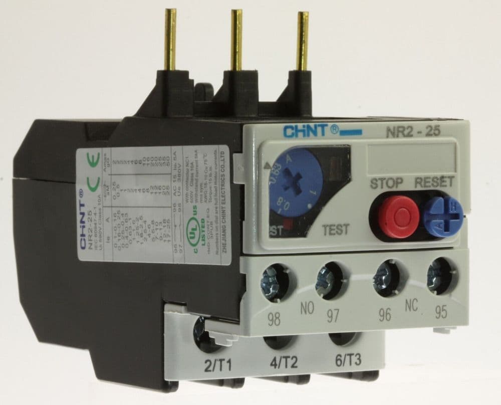 Chint NR2 -25 268136 2a Thermal Overload Relay with 0 63a to 1a ...