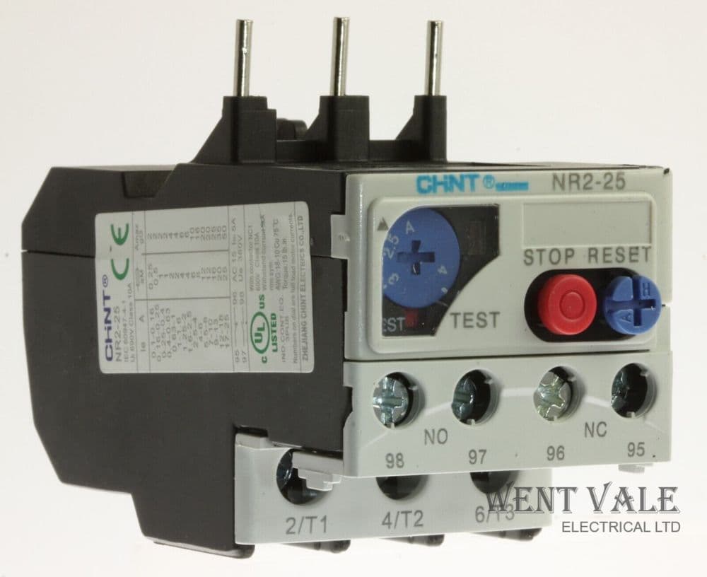 Chint NR2 -25 268139 - 6a Thermal Overload Relay with 2 5a to 4a Overload Range