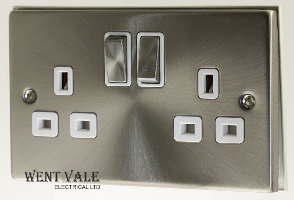 Click Deco Victorian - VPSC536WH - 13a Double Pole Twin Switched Socket ...