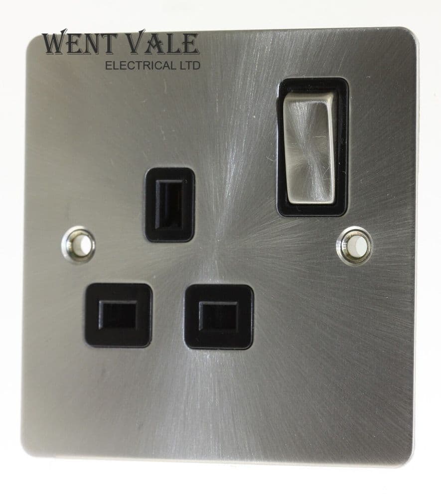 Click Define Flat Plate - FPBSS535BK - 13a 1g Single Switched Socket Unsued