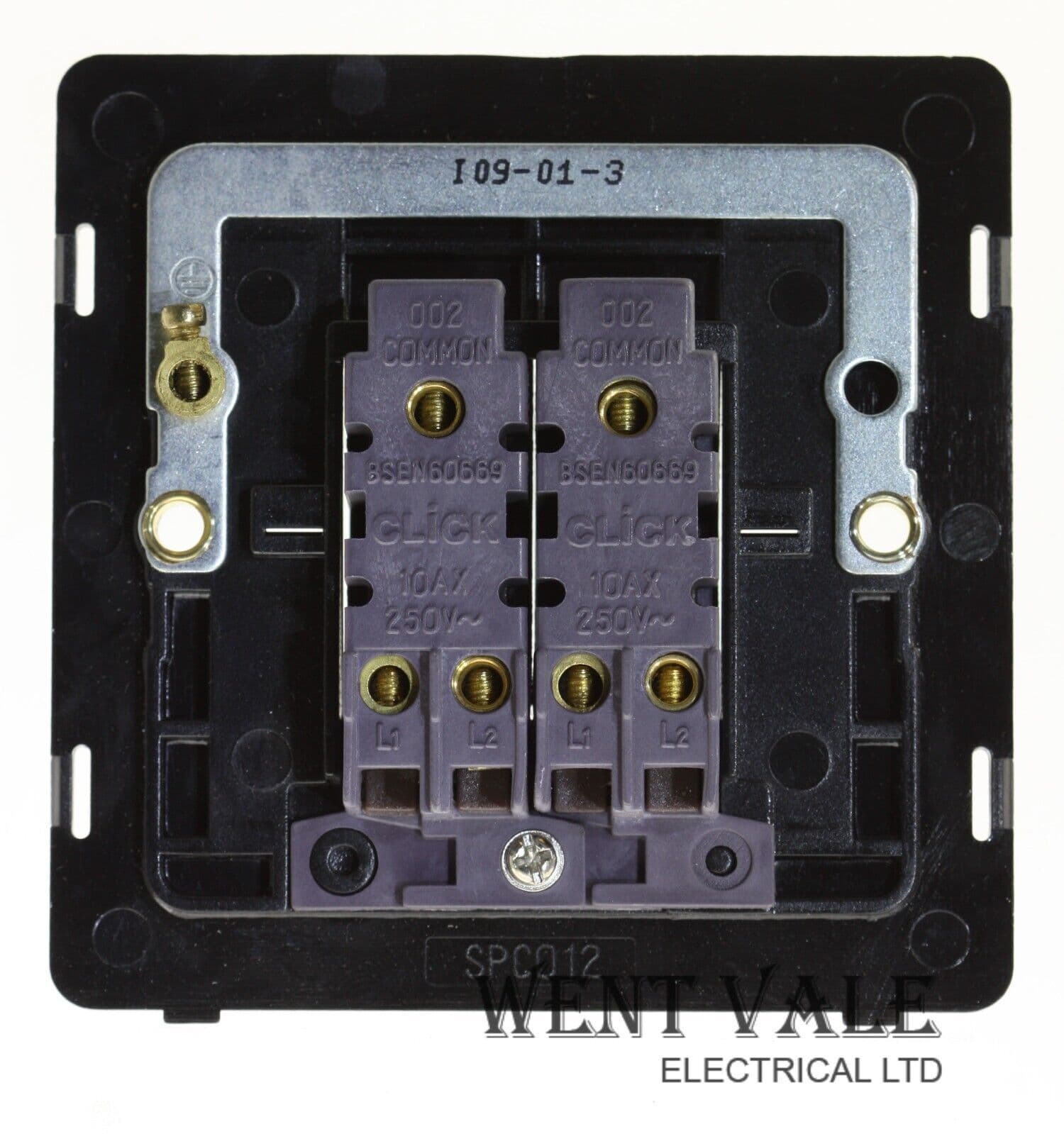 Click Definity - SIN012BK - 10ax 2 Gang 2 Way Switch Body Without Cover ...