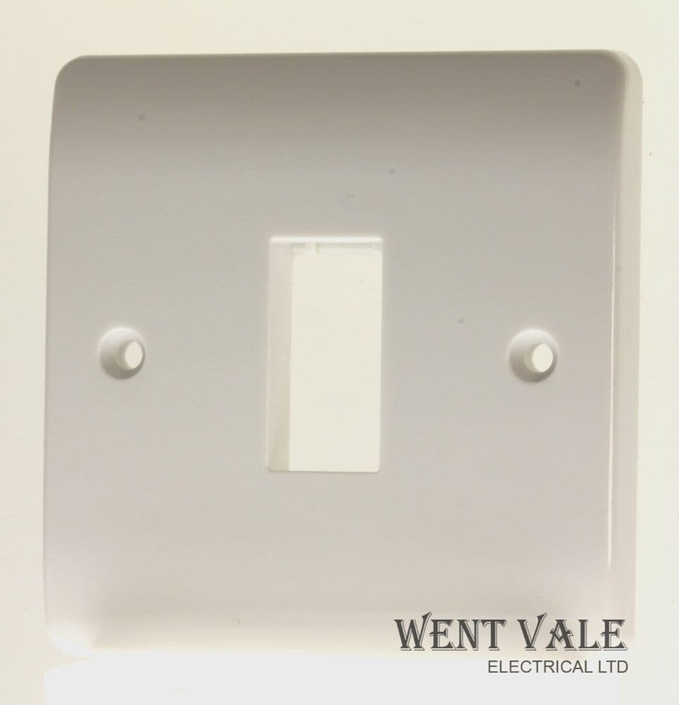 Click Mode - CMA401 - One Gang 1 Module White Moulded Mini Grid Front Plate