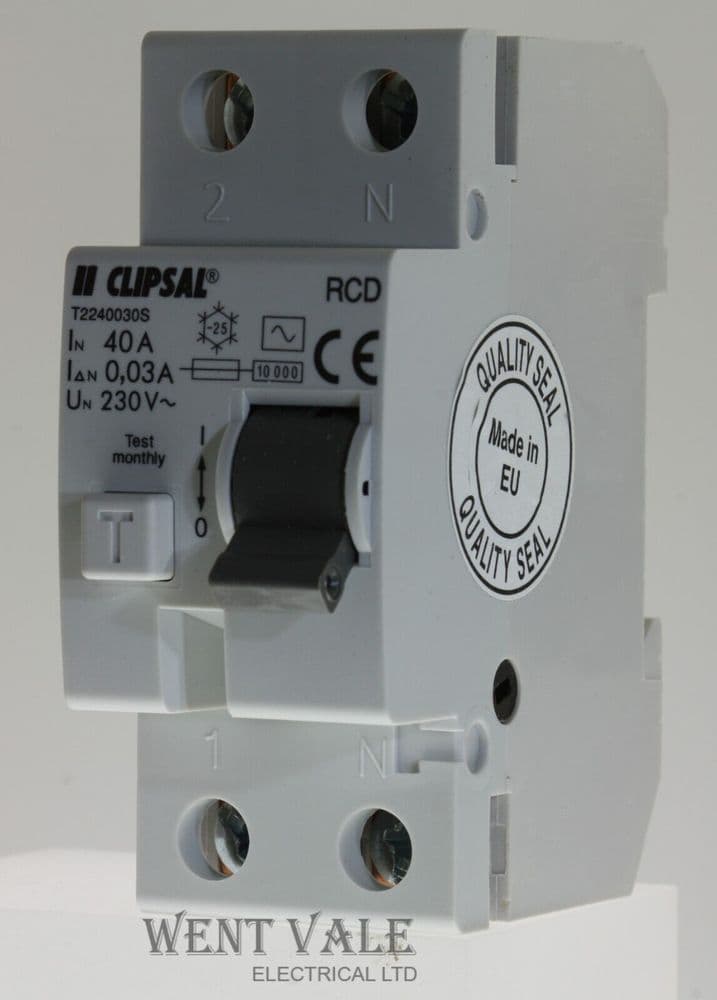 Clipsal T2240030S - 40a 30mA Type AC Double Pole RCD Unused In Box