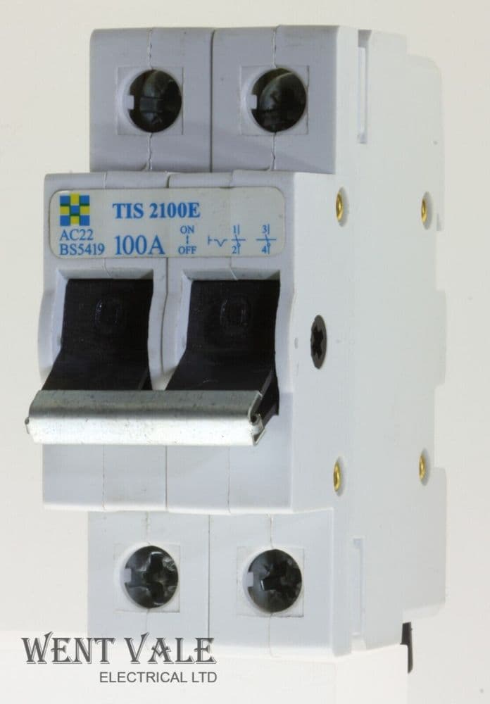 Clipsal - TIS2100E - 100a Double Pole AC22 Switch Disconnector Used