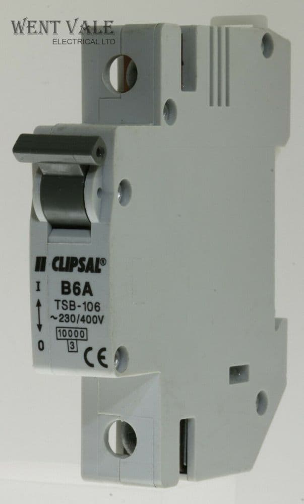 Clipsal TSB-106 - 6a Type B Single Pole MCB Used